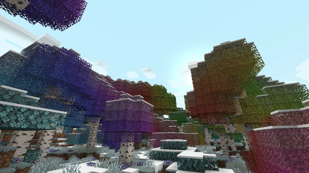Rainbow Birch Trees | Biomes O' Plenty Wiki | Fandom