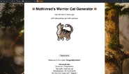 List of Perchance Warrior Cats Generators | Birdietalk Productions Wiki | Fandom