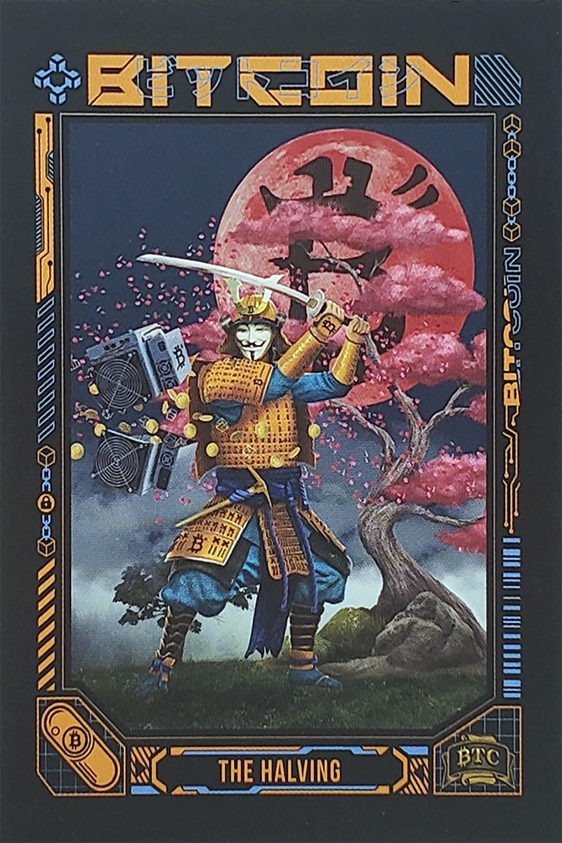 The Halving (Series 1, Card 8) | Bitcoin Trading Cards Wiki | Fandom