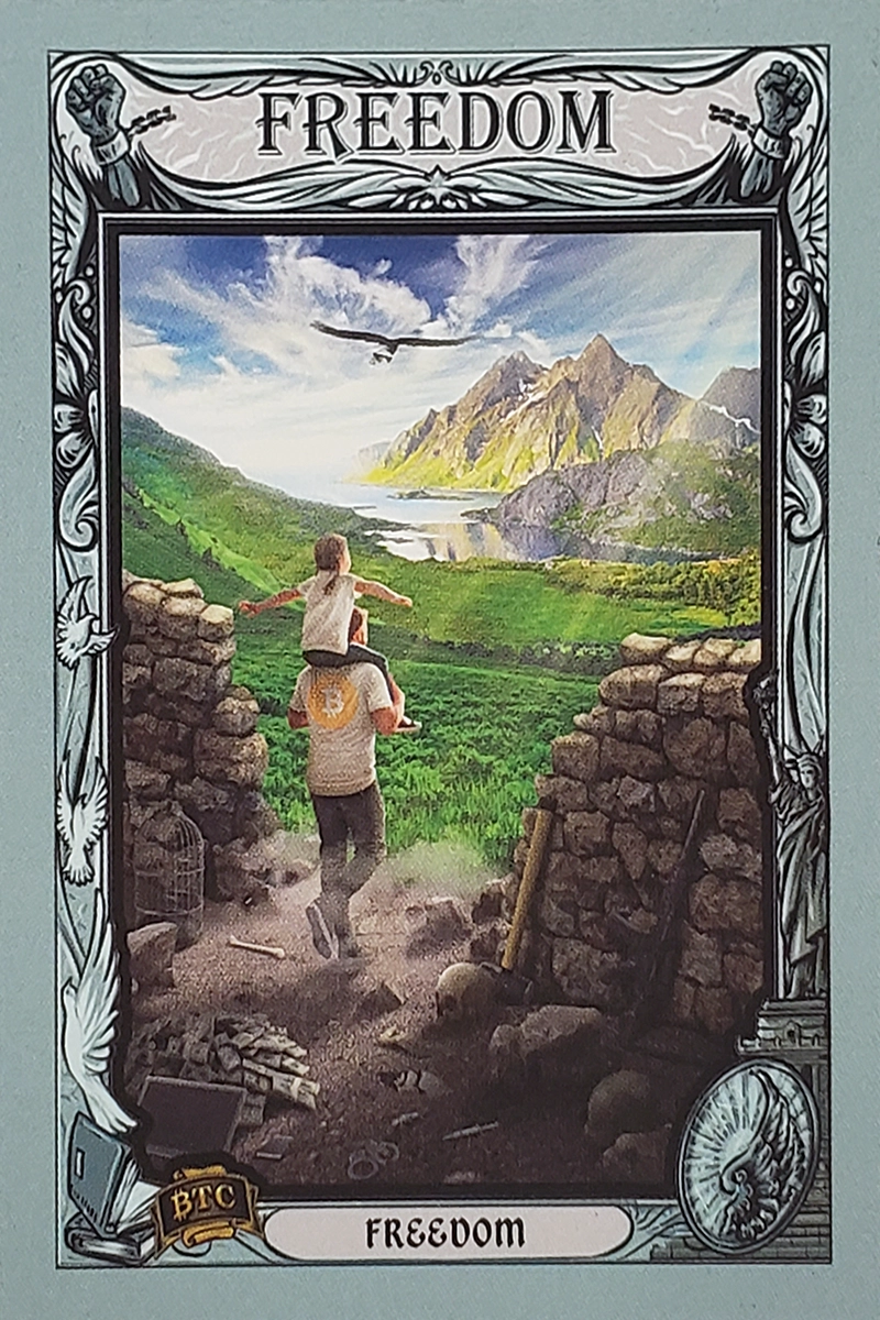 Freedom (Series 1, Card 44) | Bitcoin Trading Cards Wiki | Fandom
