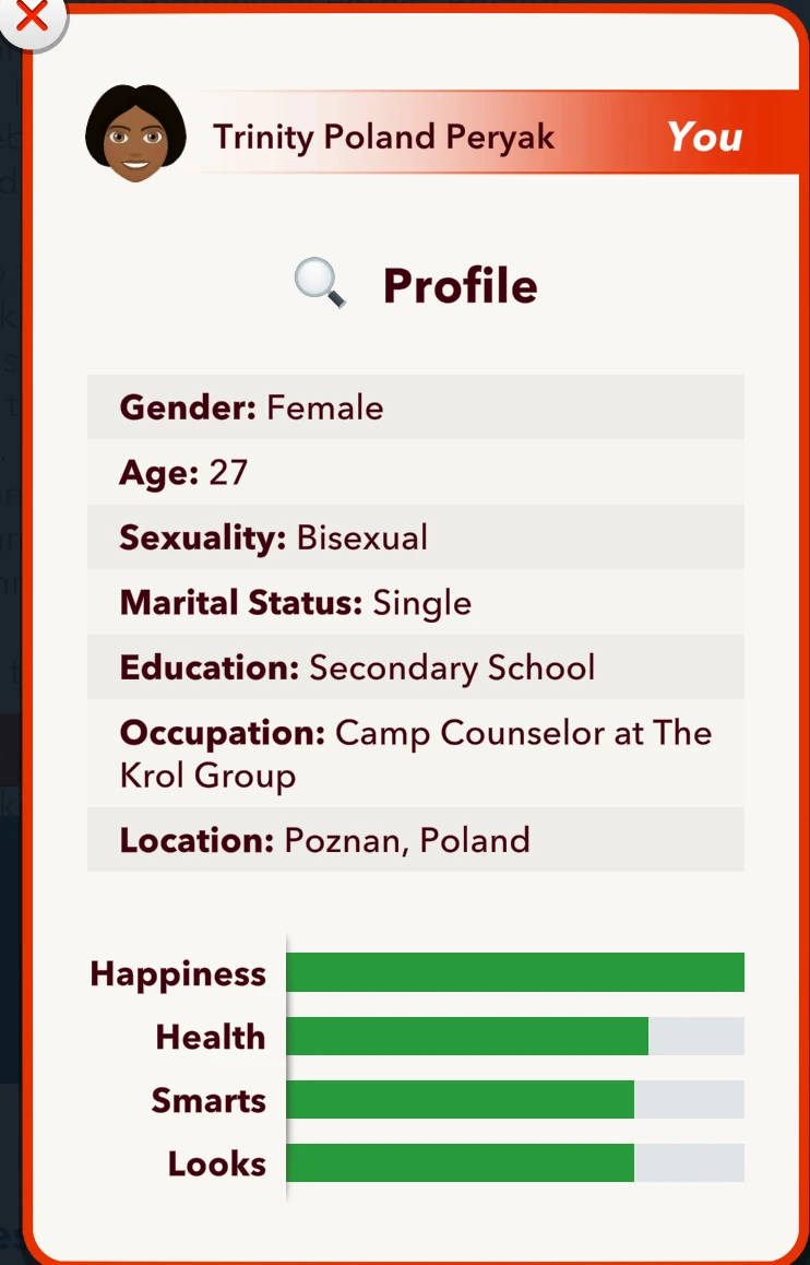 Trinity Poland Peryak | BitLife - Life Simulator Wiki | Fandom