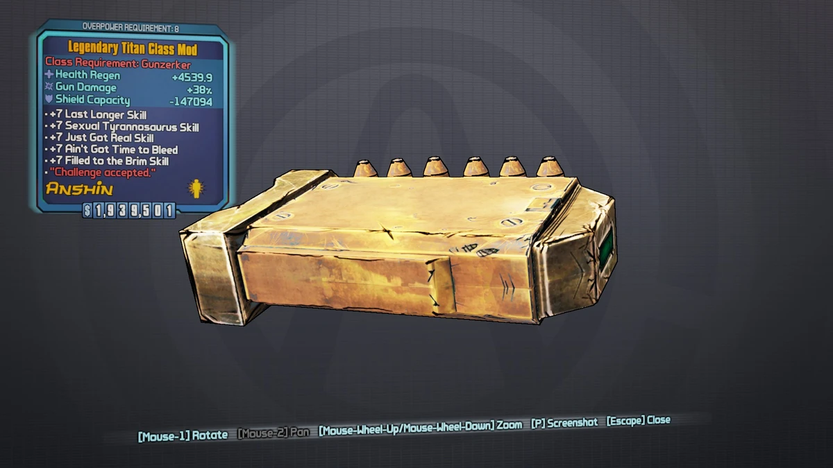 Legendary Titan | BL2reborn Wiki | Fandom