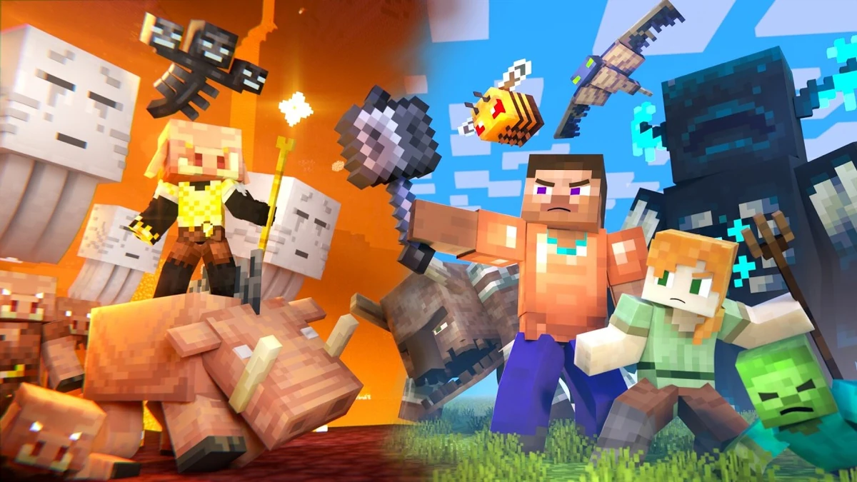 NETHER VS OVERWORLD | Squared Media Wiki | Fandom