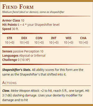 Shapeshifter (5e Class) | Blackbando's Homebrew Wiki | Fandom