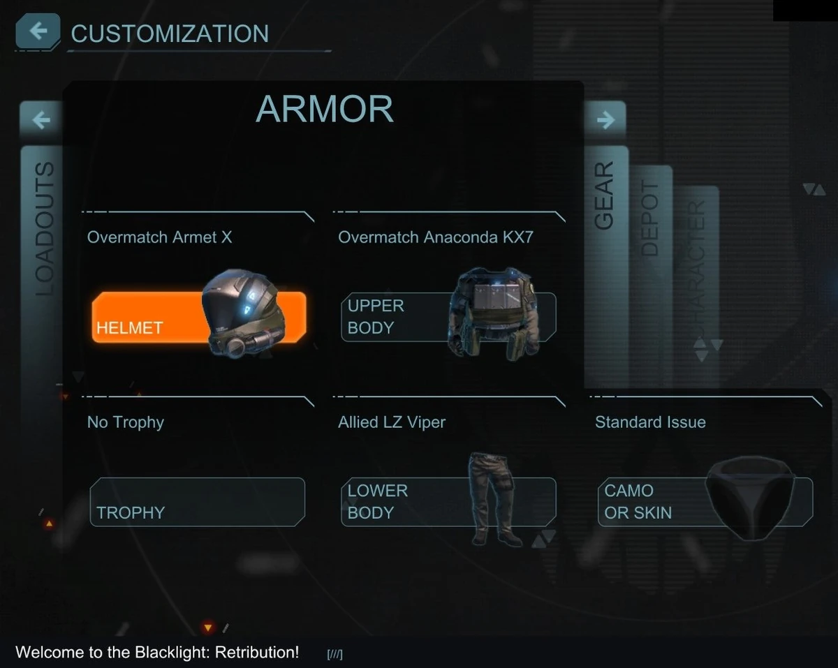 Armor Menu | Blacklight Wiki | Fandom