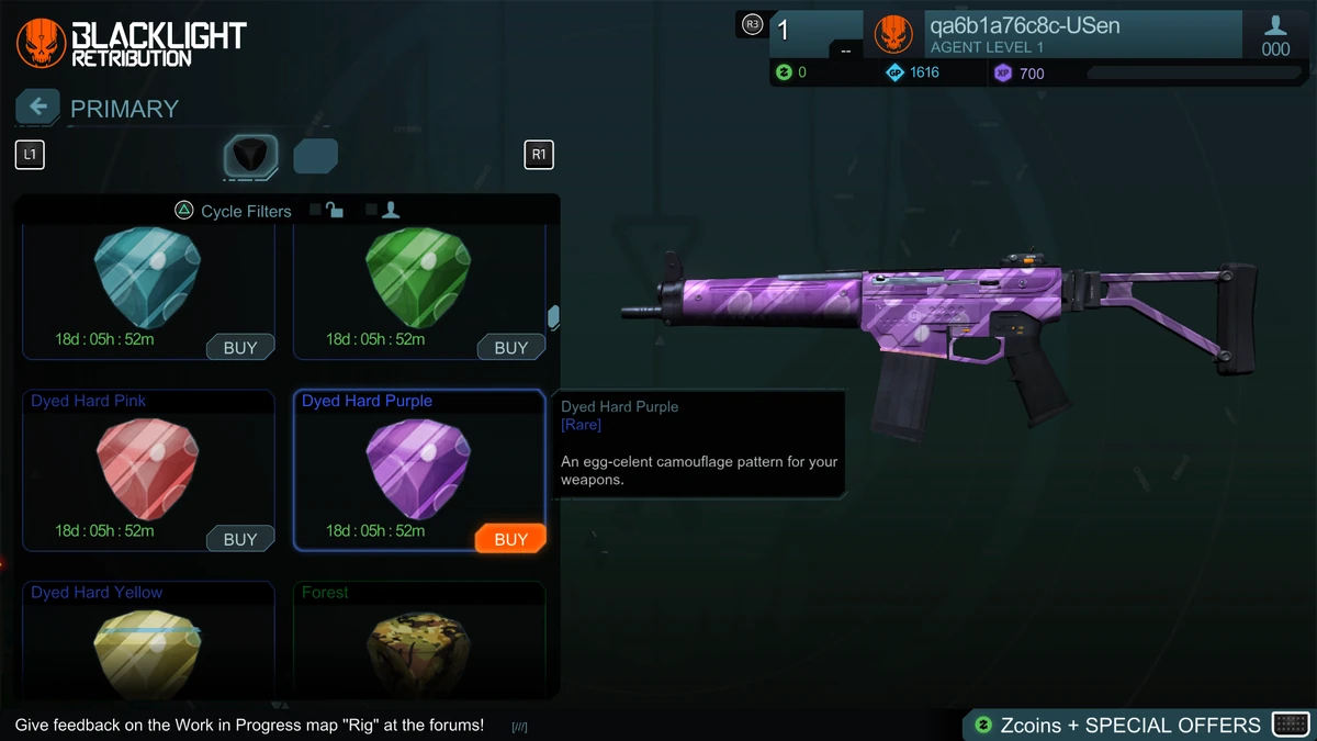 Dyed Hard Purple | Blacklight Wiki | Fandom