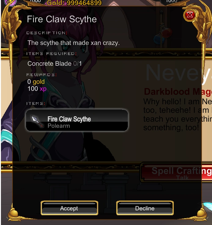 Fire Claw Scythe | BlackRockStarWorlds Wiki | Fandom