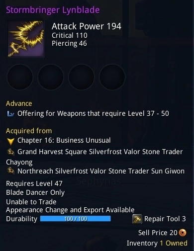 Stormbringer Lynblade | Blade and Soul Wiki | Fandom