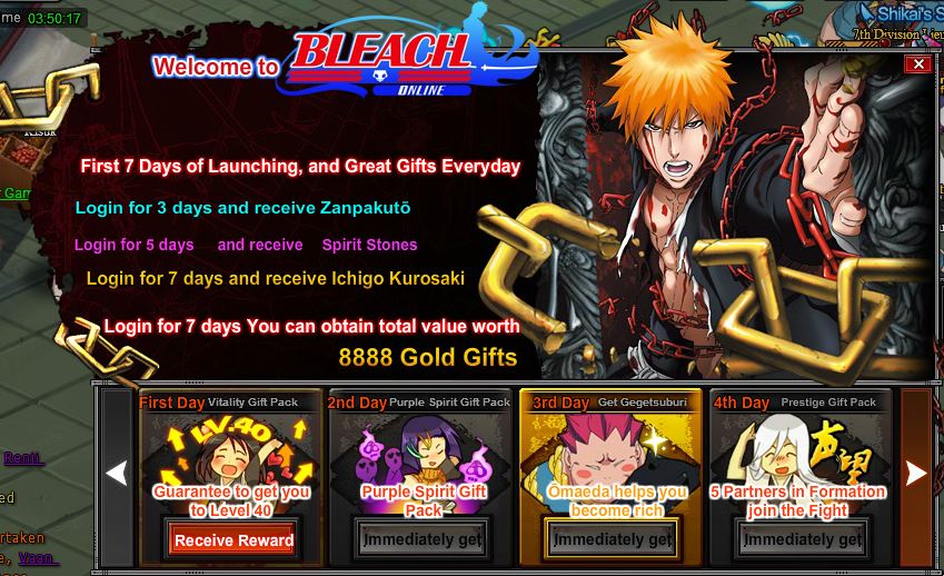 Seven-days Gift Pack | Bleach Gogames Wiki | Fandom