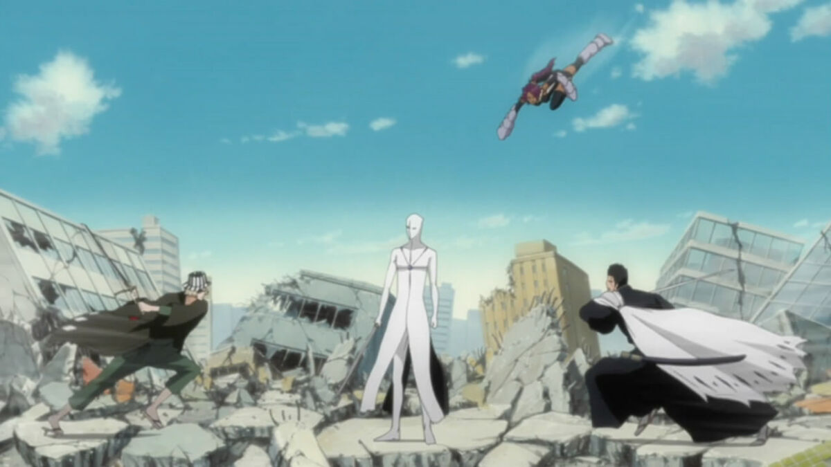 Isshin Kurosaki Kisuke Urahara I Yoruichi Shihōin Kontra Sōsuke Aizen