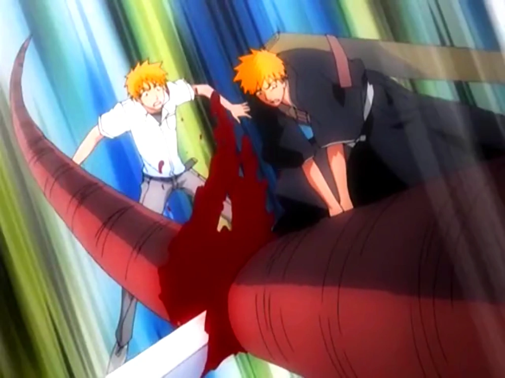 Ichigo Kurosaki i Kon kontra Hollow-Stonoga | Bleach Wiki | Fandom