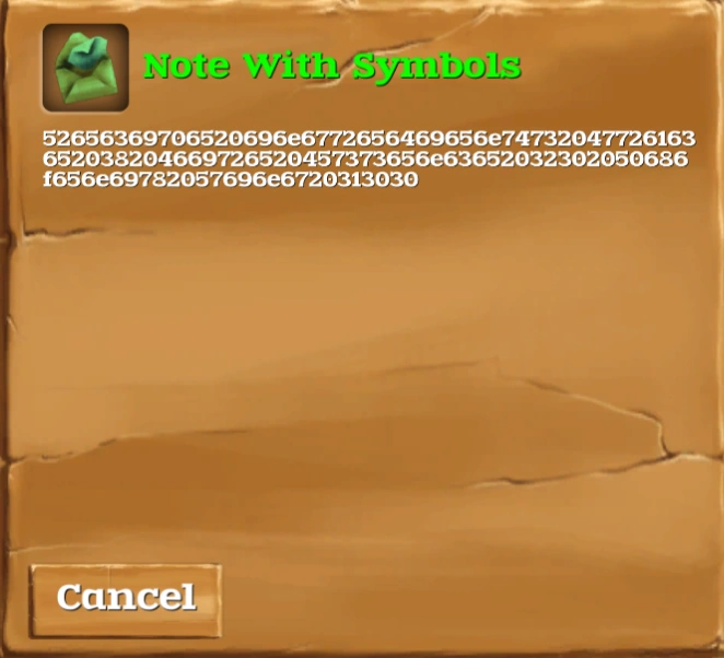 Note with Symbols (Poisoned) | Block Story Wiki | Fandom