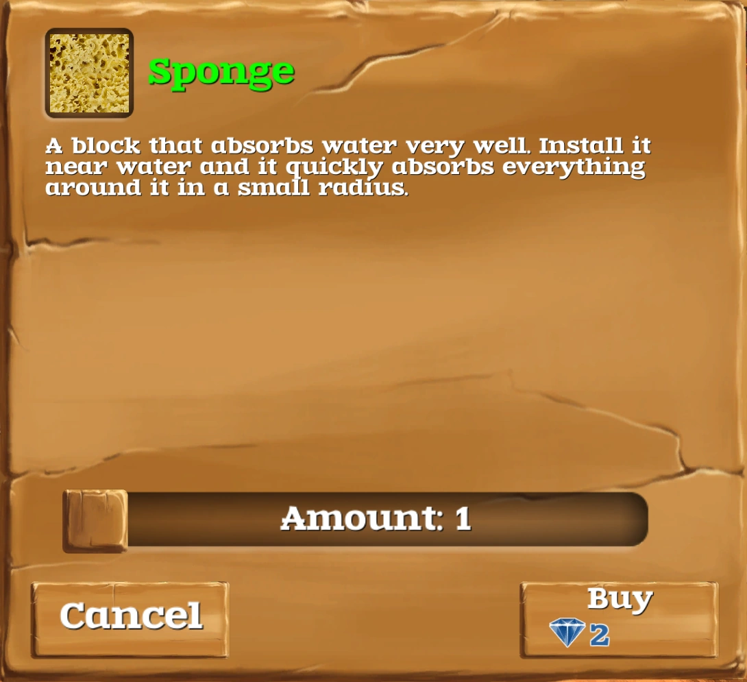 Sponge | Block Story Wiki | Fandom