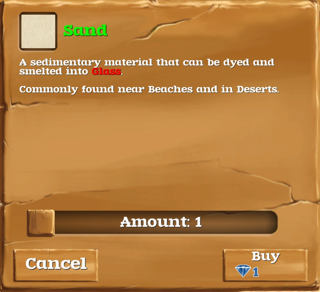 Sand | Block Story Wiki | Fandom