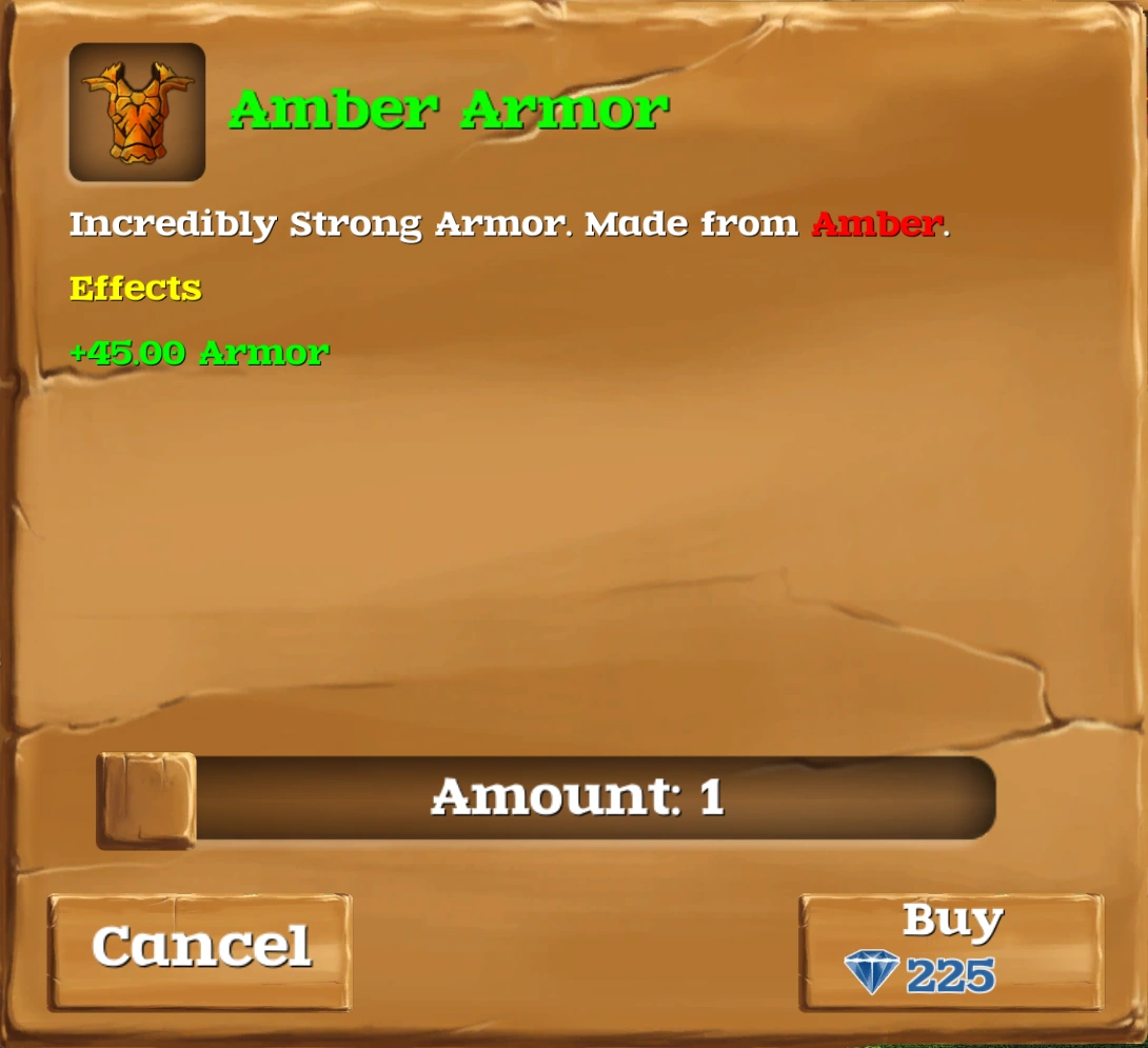 Amber Armor | Block Story Wiki | Fandom