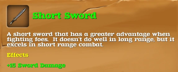 Short Sword | Block Story Wiki | Fandom