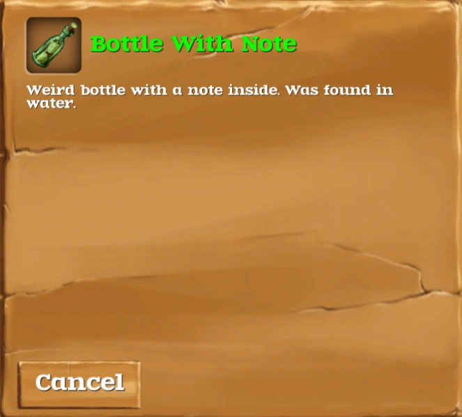Bottle with Note (Green) | Block Story Wiki | Fandom