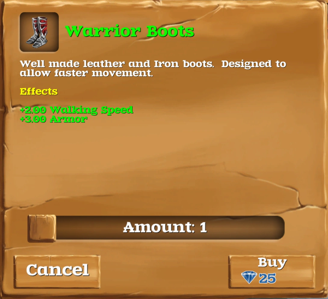 Warrior Boots | Block Story Wiki | Fandom