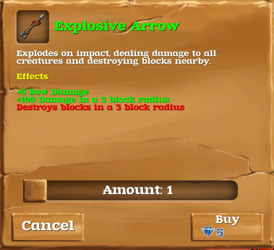 Explosive Arrow | Block Story Wiki | Fandom
