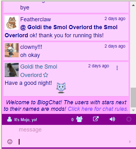 Live Chat | BlogClan 2 Wikia | Fandom