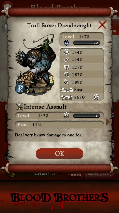 Familiars/Rare/Troll Boxer Dreadnought | Blood Brothers Wiki | Fandom