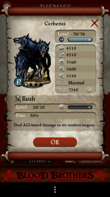 Familiars/Rare/Cerberus | Blood Brothers Wiki | Fandom