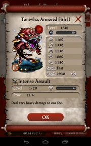 Taniwha, Armored Fish II | Blood Brothers Wiki | Fandom