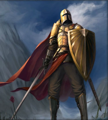 Golden Knight Art