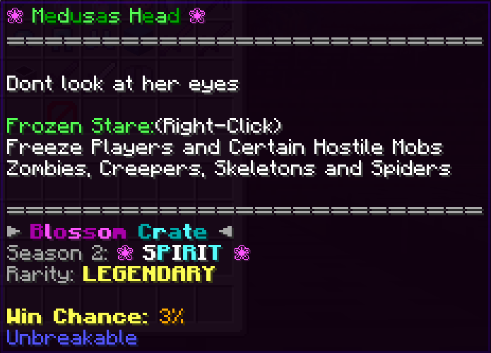 Medusas Head | BlossomCraft Wiki | Fandom