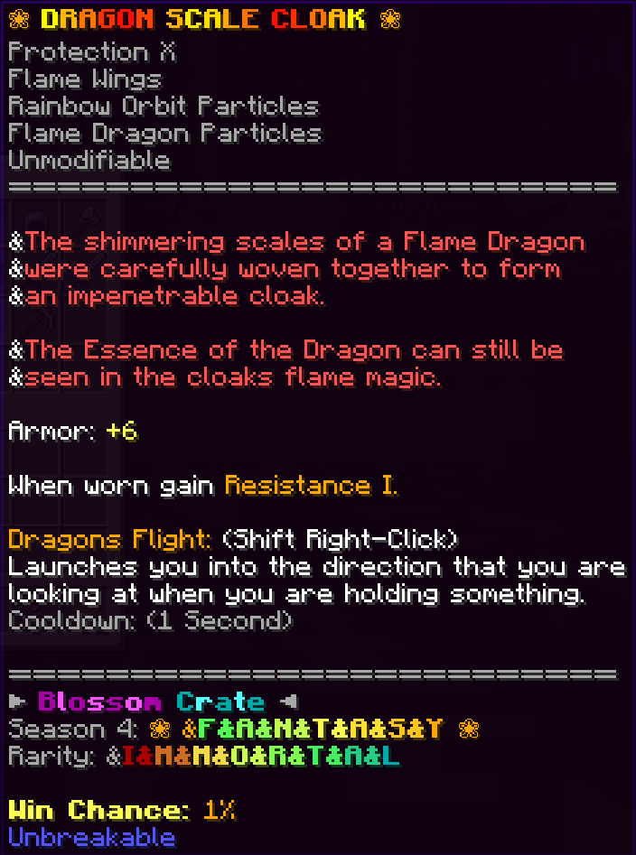 Dragon Scale Cloak Blossomcraft Wiki Fandom