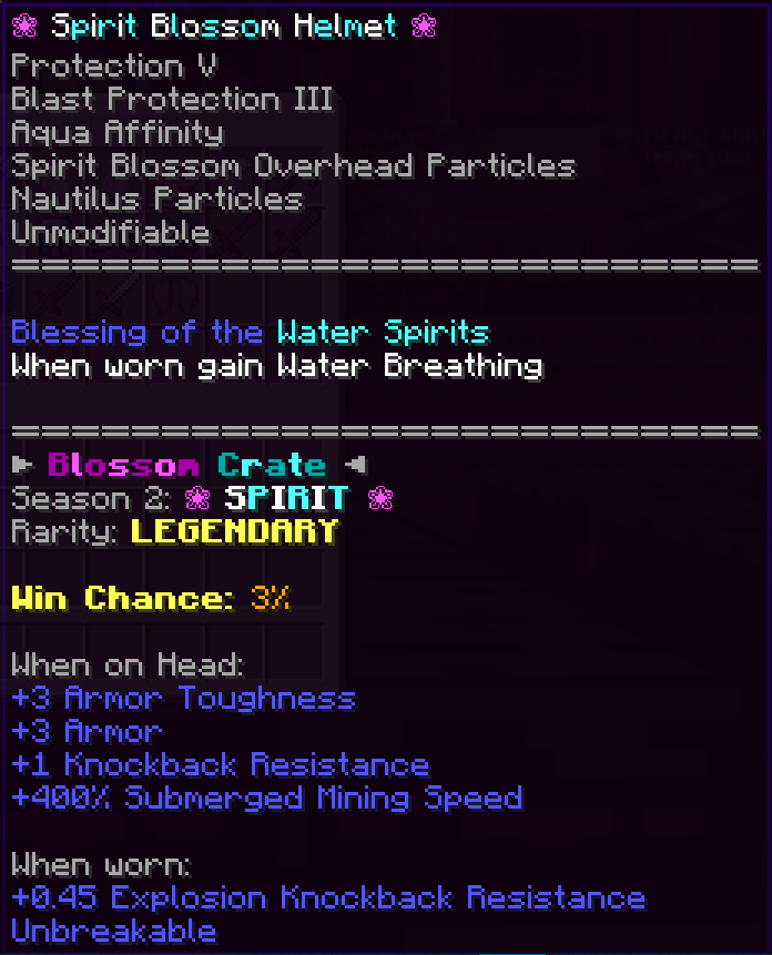 Spirit Blossom Helmet | BlossomCraft Wiki | Fandom
