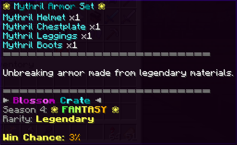 Mythril Armor Set | BlossomCraft Wiki | Fandom