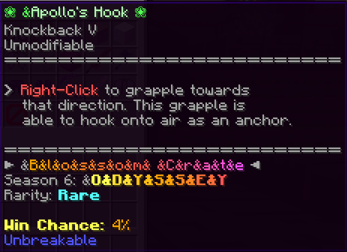 Apollo's Hook | BlossomCraft Wiki | Fandom