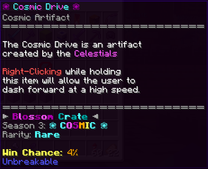 Cosmic Drive | BlossomCraft Wiki | Fandom