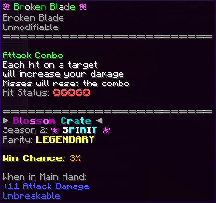 Broken Blade | BlossomCraft Wiki | Fandom