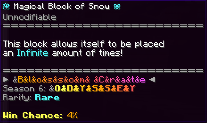 Magical Block of Snow | BlossomCraft Wiki | Fandom