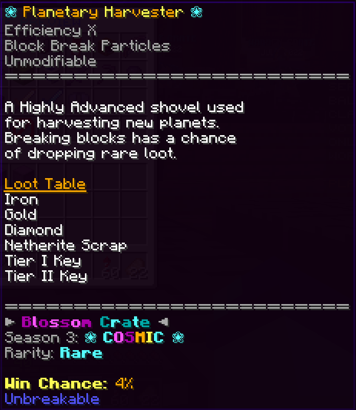 Planetary Harvester | BlossomCraft Wiki | Fandom
