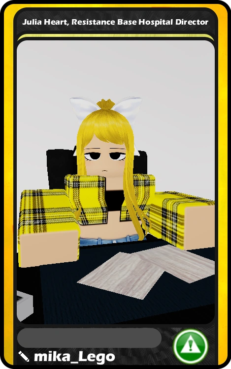Julia Heart, Resistance Base Hospital Director | Blox Cards Fanonpedia ...
