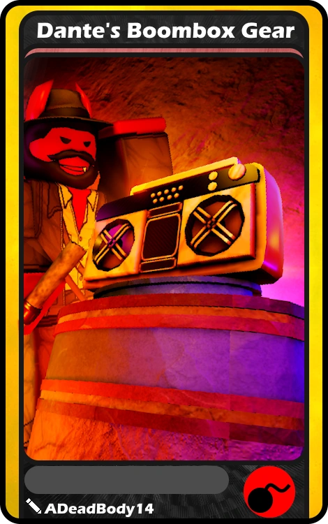 Dante's Boombox Gear | Blox Cards Wikia | Fandom