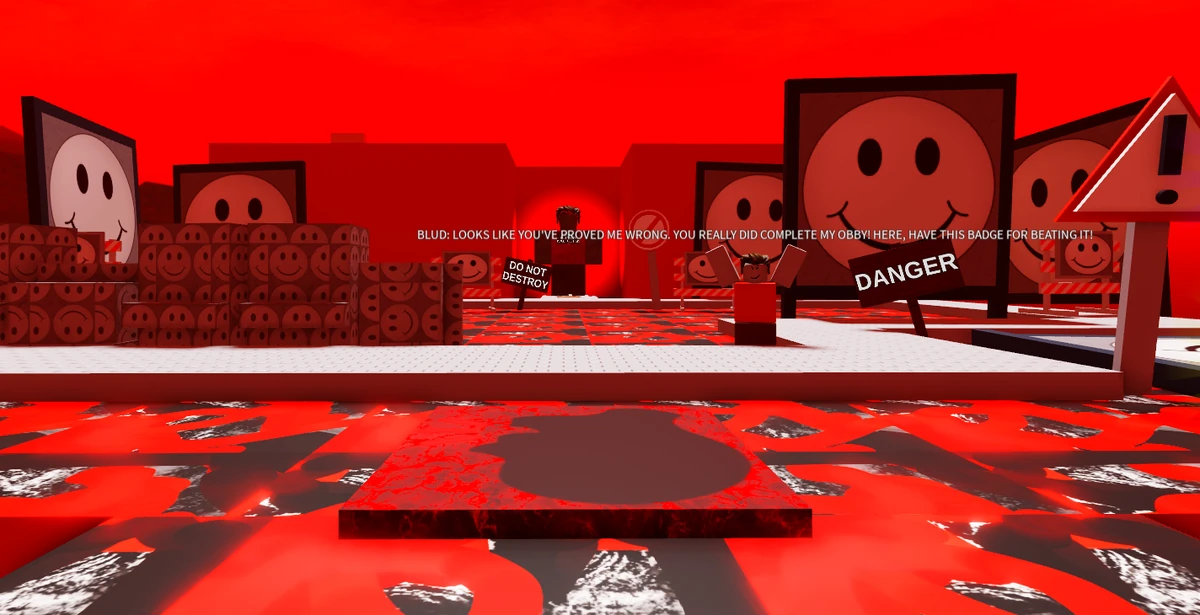 YOU BEATED THE GAME! | Blud Obby Wiki | Fandom