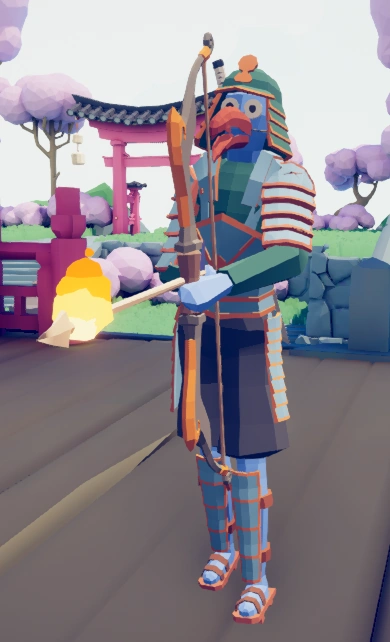Samurai Bird Archer | Blue Bird Kun's TABS Custom Content Wiki | Fandom
