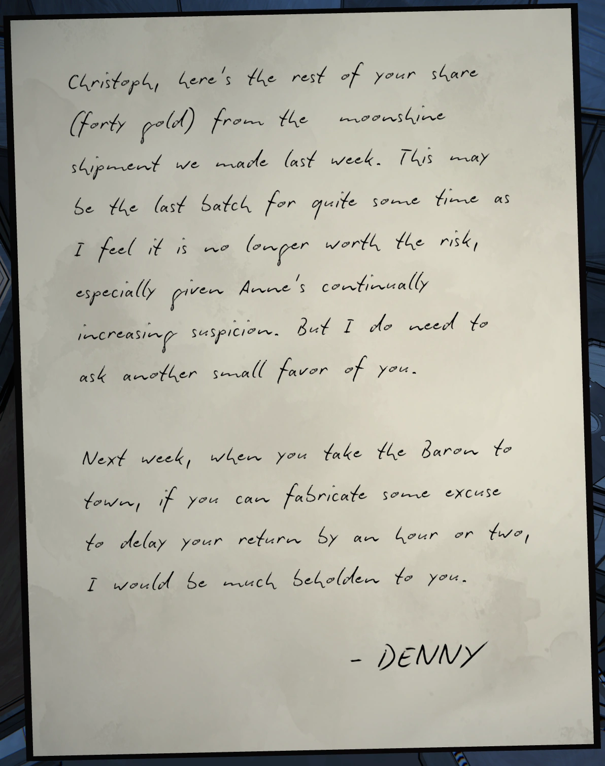 Trading Post Note | Blue Prince Wiki | Fandom