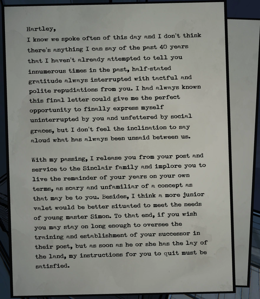 Servant's Quarters Letter | Blue Prince Wiki | Fandom