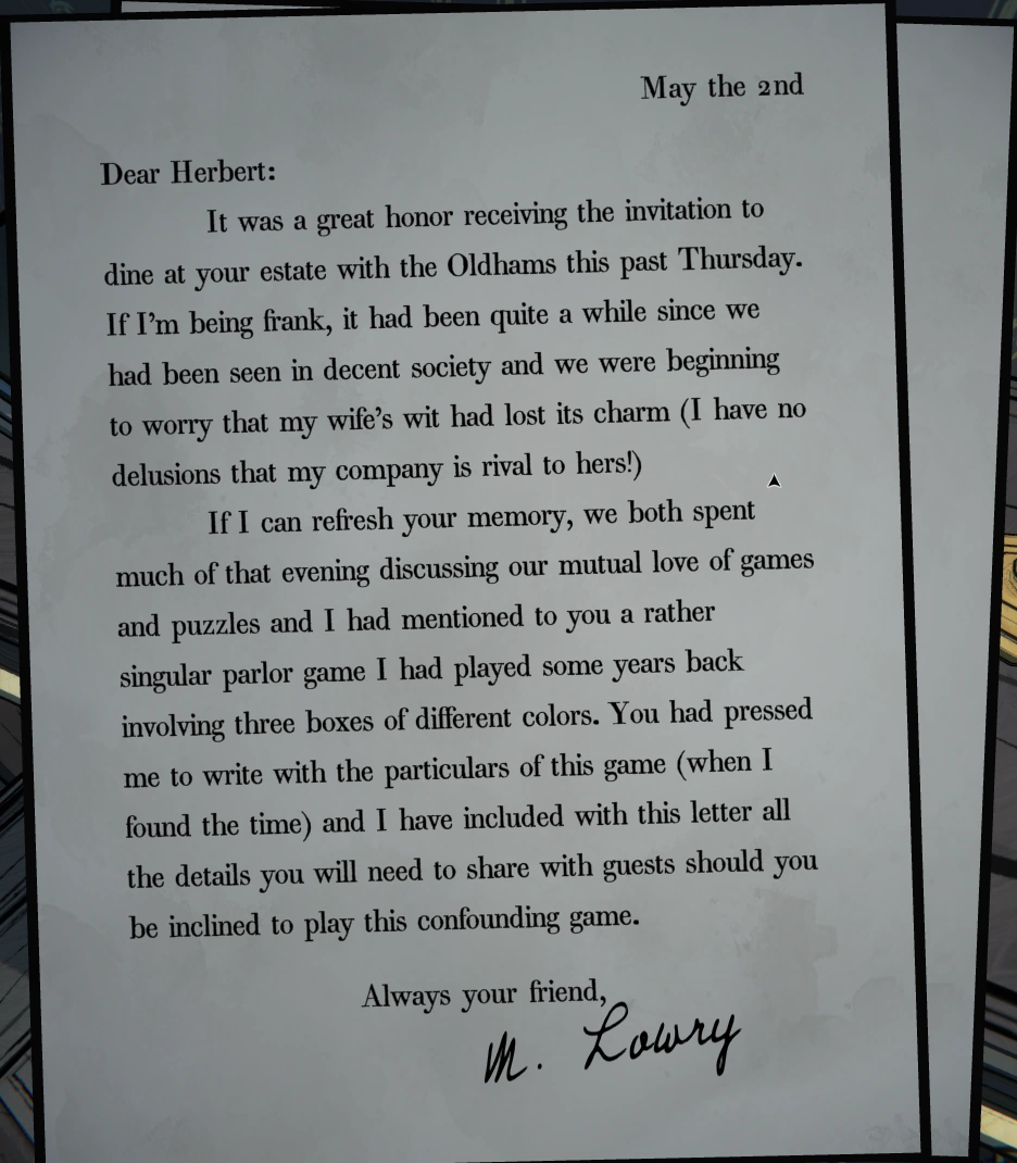 Parlor Letter | Blue Prince Wiki | Fandom