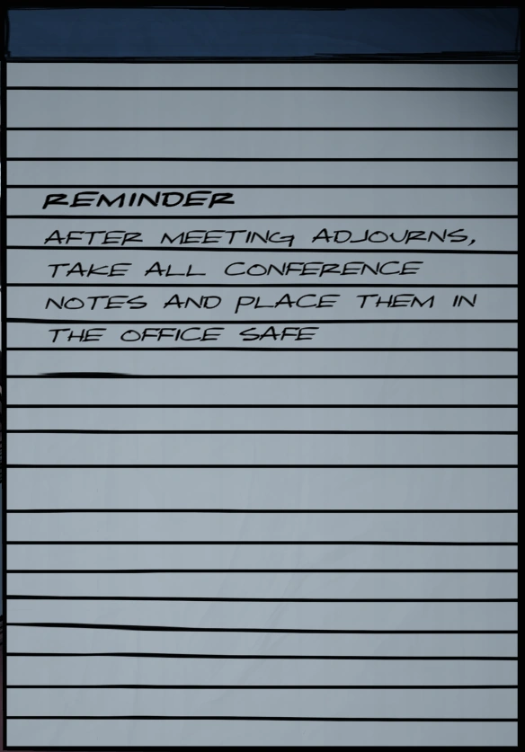 Conference Room Note | Blue Prince Wiki | Fandom