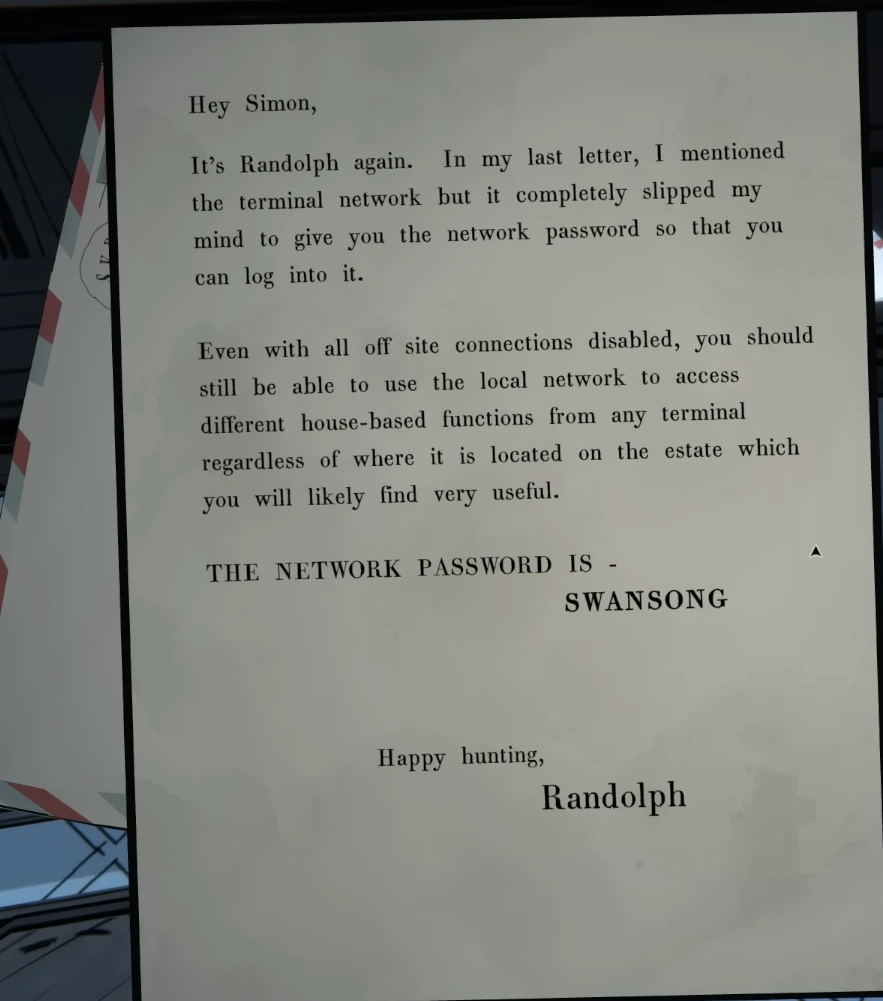 Randolph's Letter 2 | Blue Prince Wiki | Fandom