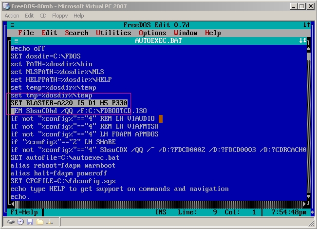 AUTOEXEC.bat | BMET Wiki | Fandom