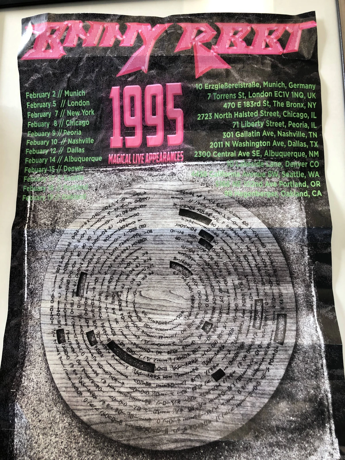 Tour Poster 1995 | BNNY RBBT Wiki | Fandom