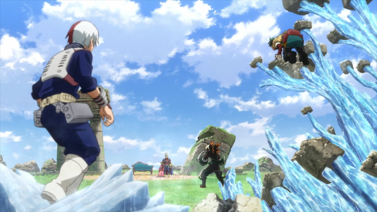 Izuku Midoriya, Katsuki Bakugo, Shoto Todoroki & Giulio Gandini vs ...