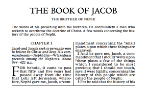 The Book of Jacob | The Book of Mormon Wiki | Fandom
